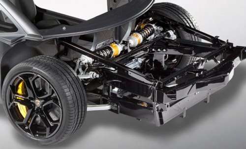 An up-close look at the suspension of the Lamborghini Aventador LP700-4 ...